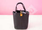 Hermes Black Picotin Lock 18 PM Gold GHW Handbag Bag Birkin Kelly ...